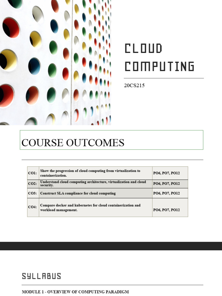 Cloud Computing Module1 | PDF | Cloud Computing | Grid Computing