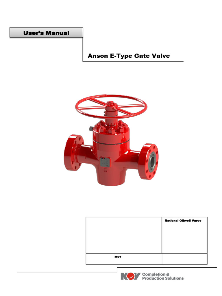 Manual Anson Valvula Esclusa 3 1 - 16 10k - M27 REV 7 | PDF | Valve ...