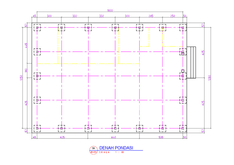 Denah Pondasi-1 | PDF