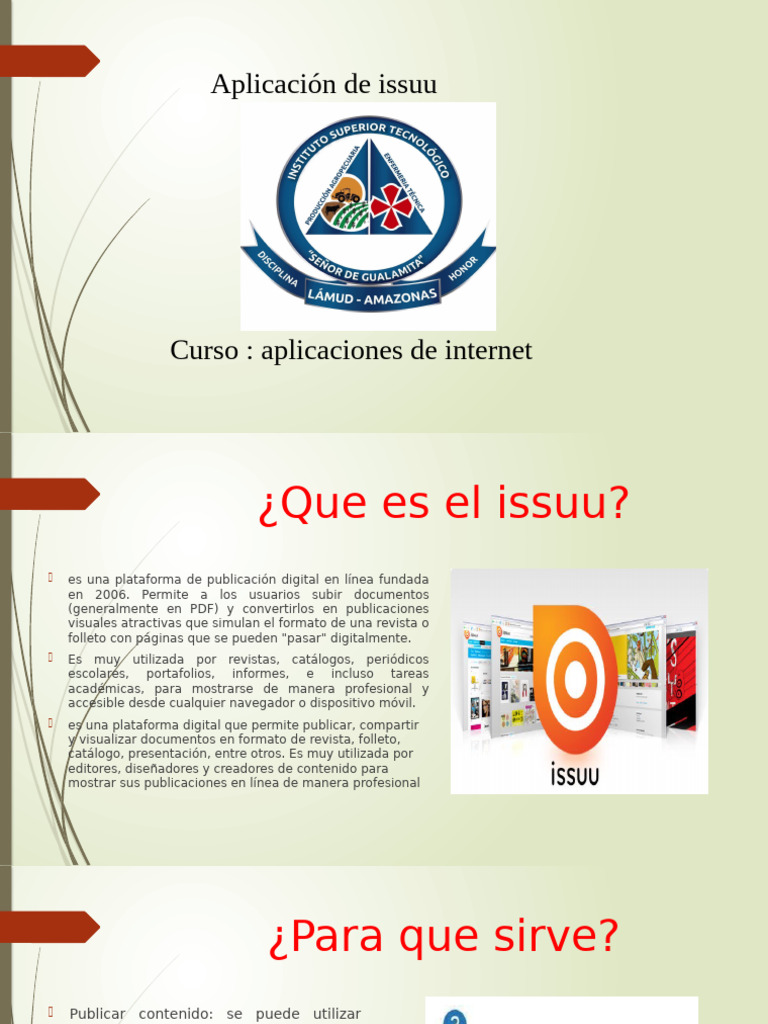 Presentación Issuu | PDF | Informática | ciberespacio