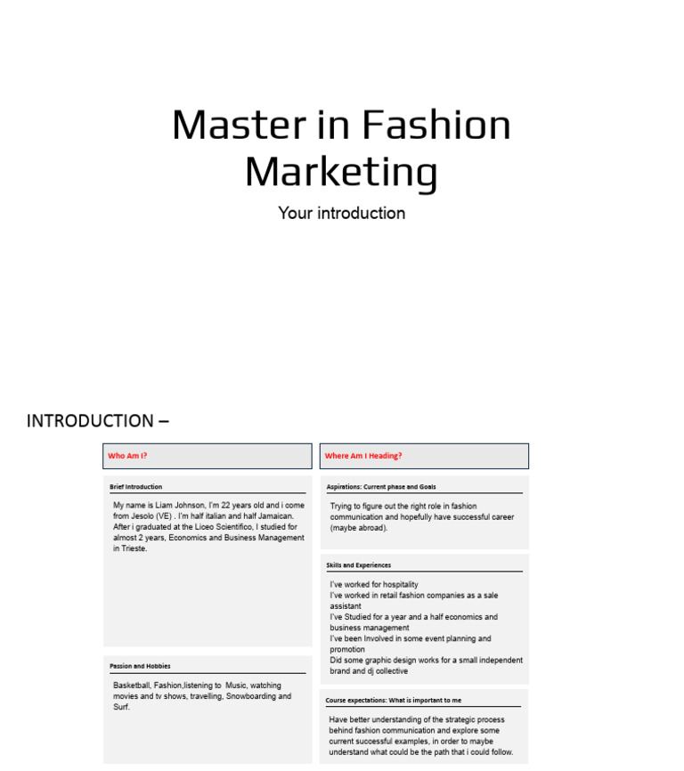 L1 Class Introduction | PDF