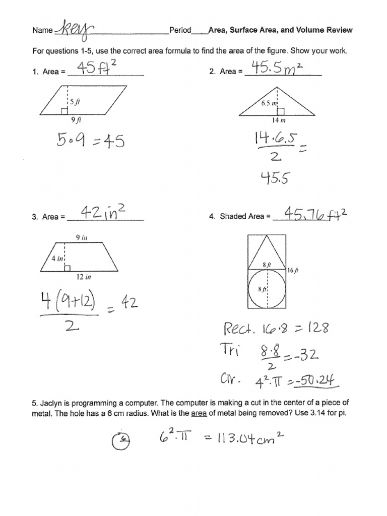 Unit 6 Test Review ANSWER KEY | PDF