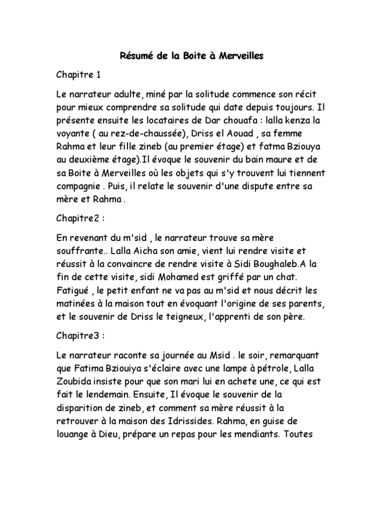 La Boite A Merveille | PDF