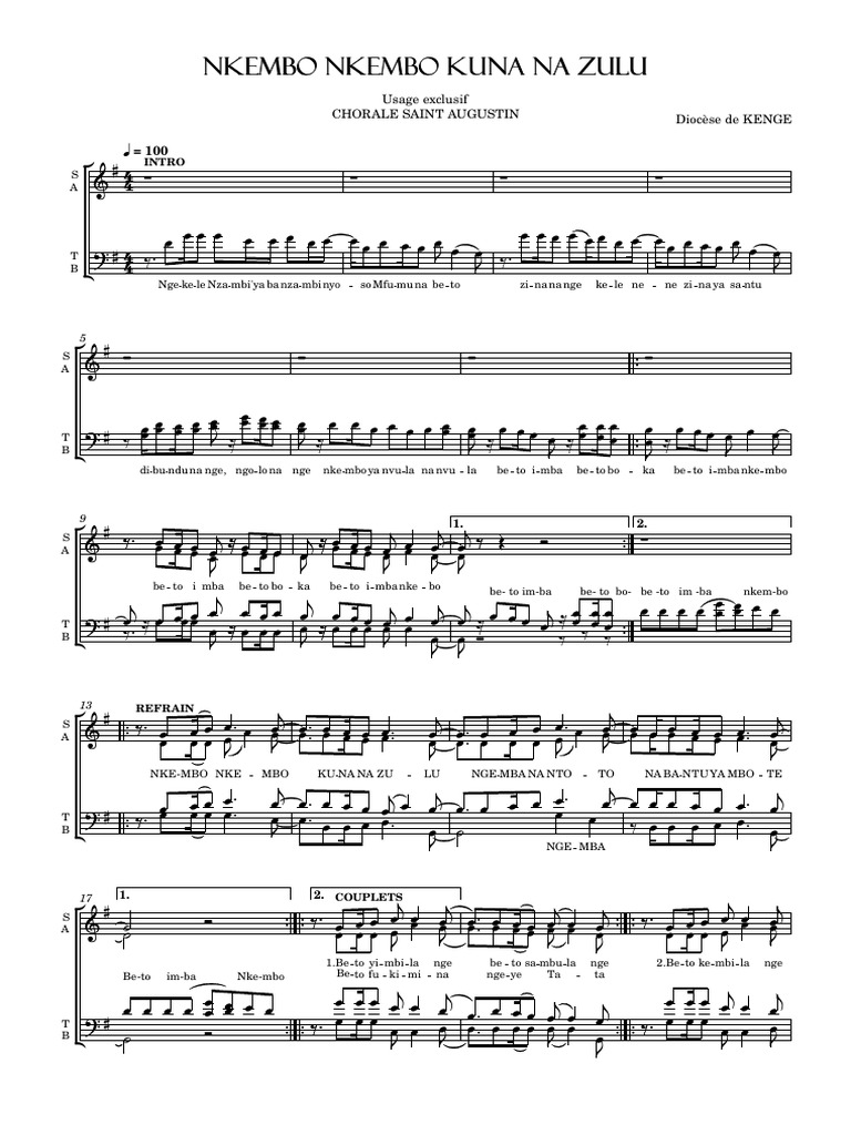 Nkembo Nkembo Kuna Na Zulu | PDF