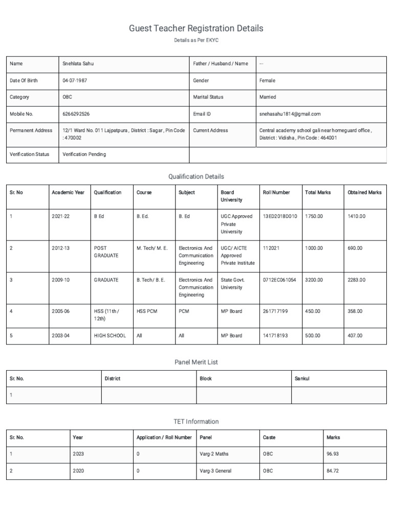 Guest Teacher Registration Overview | PDF