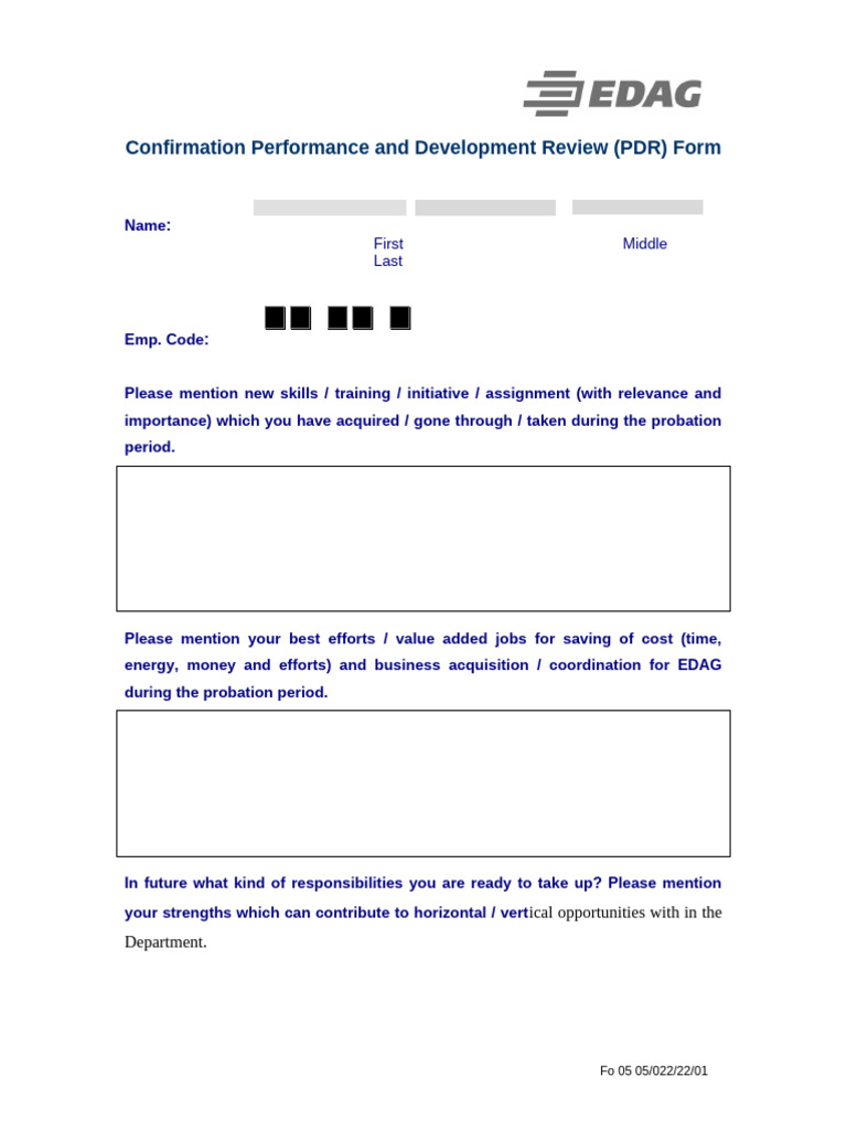 Confirmation PDR Form | PDF