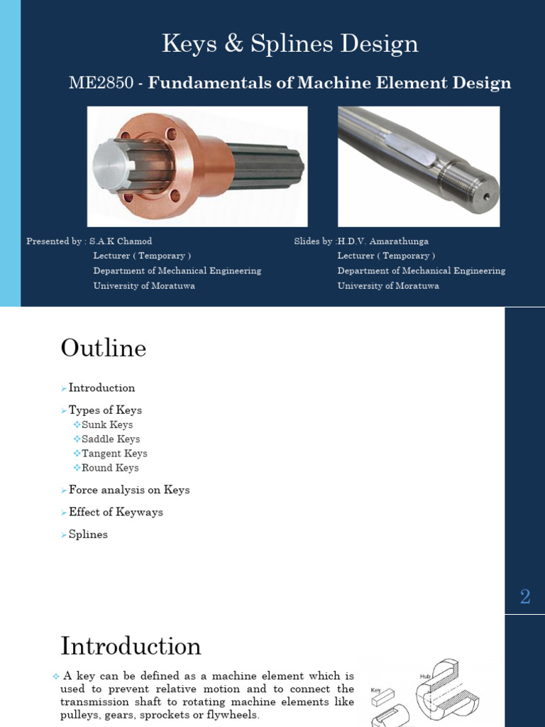 Keys and Splines Designs | PDF | Mechanical Engineering | Machines