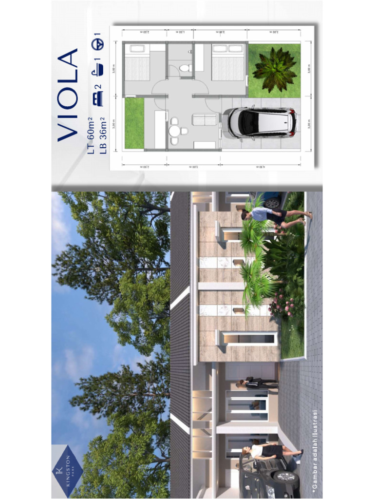 Layout Rumah 1 Lantai Tipe 46 | PDF