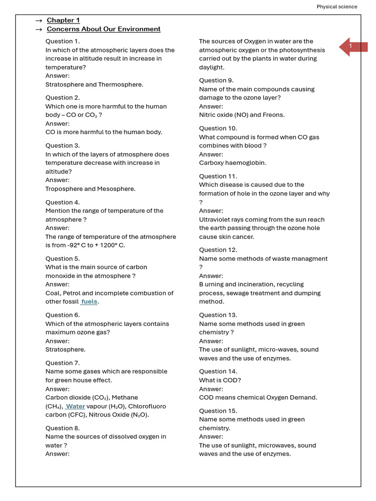 Chapter 1 Concerns About Our Environment | PDF | Energy Development ...