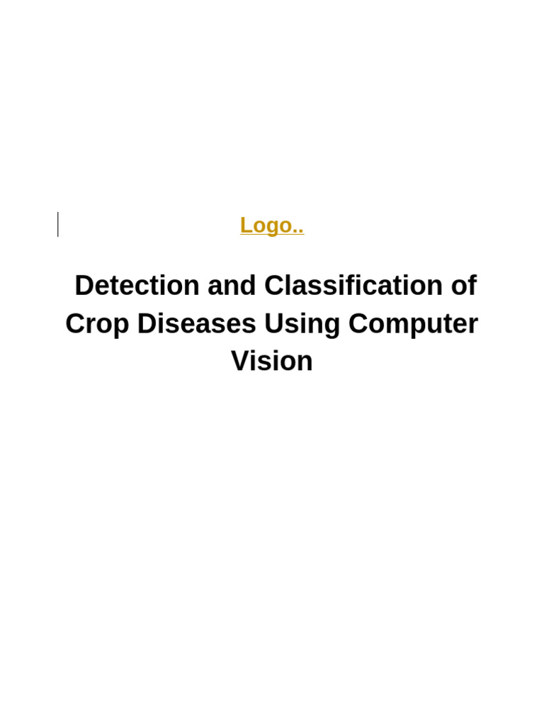 Crop Disease Predictioon - With Computer Vision | PDF | Deep Learning ...
