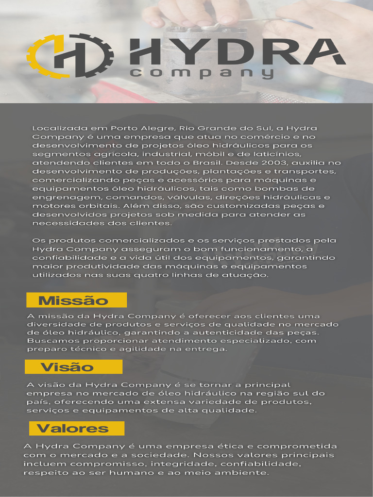 Soluções Hidráulicas da Hydra Company | PDF