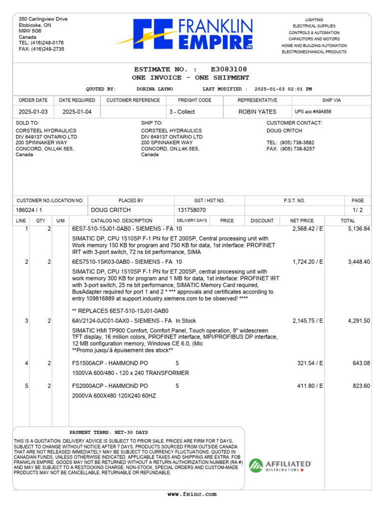 E3083108 Corsteel Hydraulics | PDF | Computing | Computer Hardware
