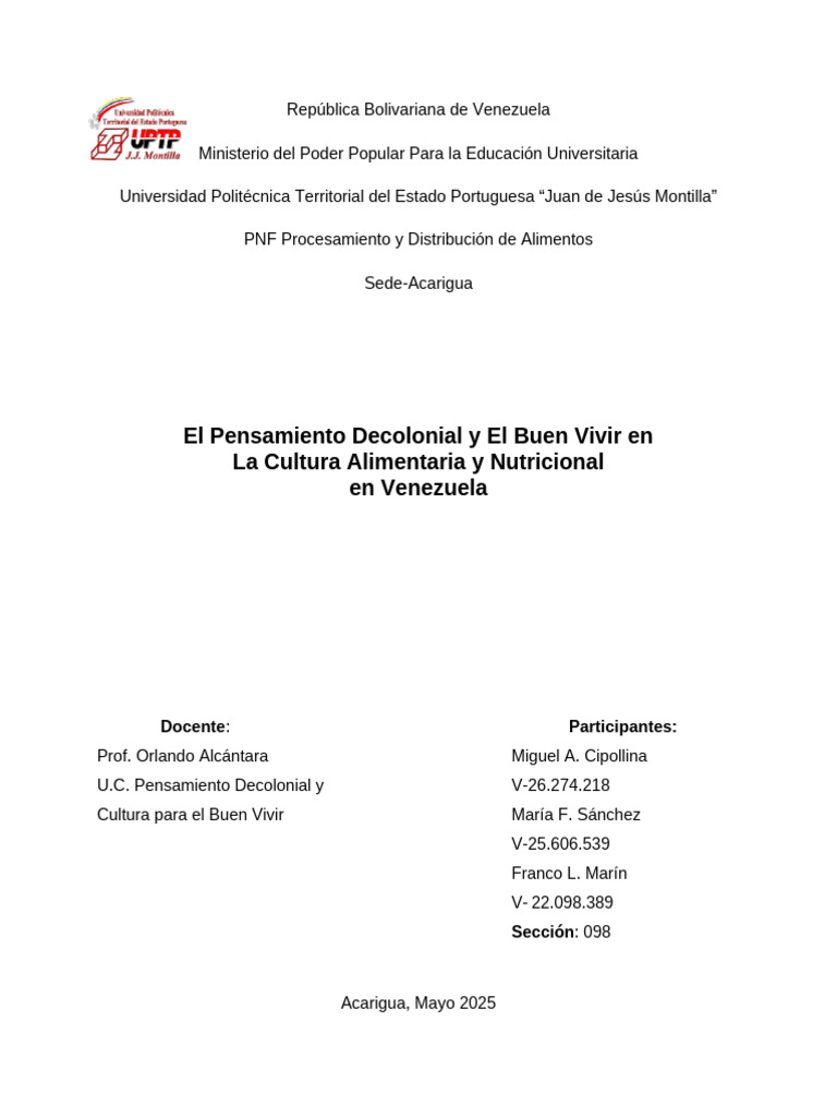 Colonialismo PDC 2 | PDF | Venezuela | Racismo
