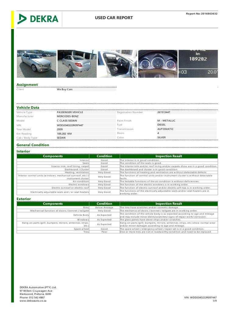 Dekra Report - 15409981748713271004 | PDF | Vehicles | Vehicle Technology