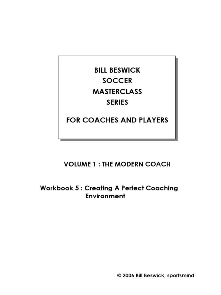 Bill Beswick-Vol1 WB5 CreatingAPerfectCoachingEnviron | PDF | Social ...