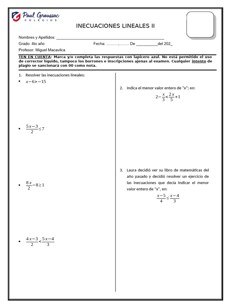 PC 7 Alg - 4to | PDF