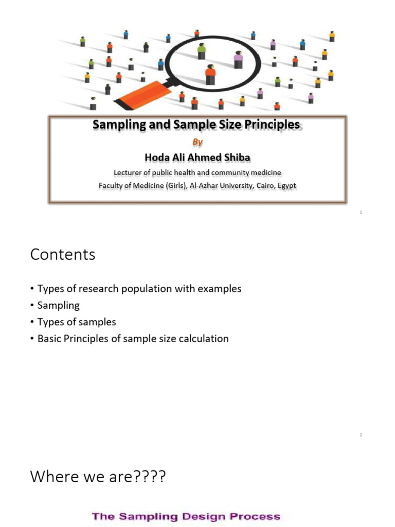 5-Sampling and Sample Size Hoda May, 2025 | PDF | Sampling (Statistics) | Sample Size Determination