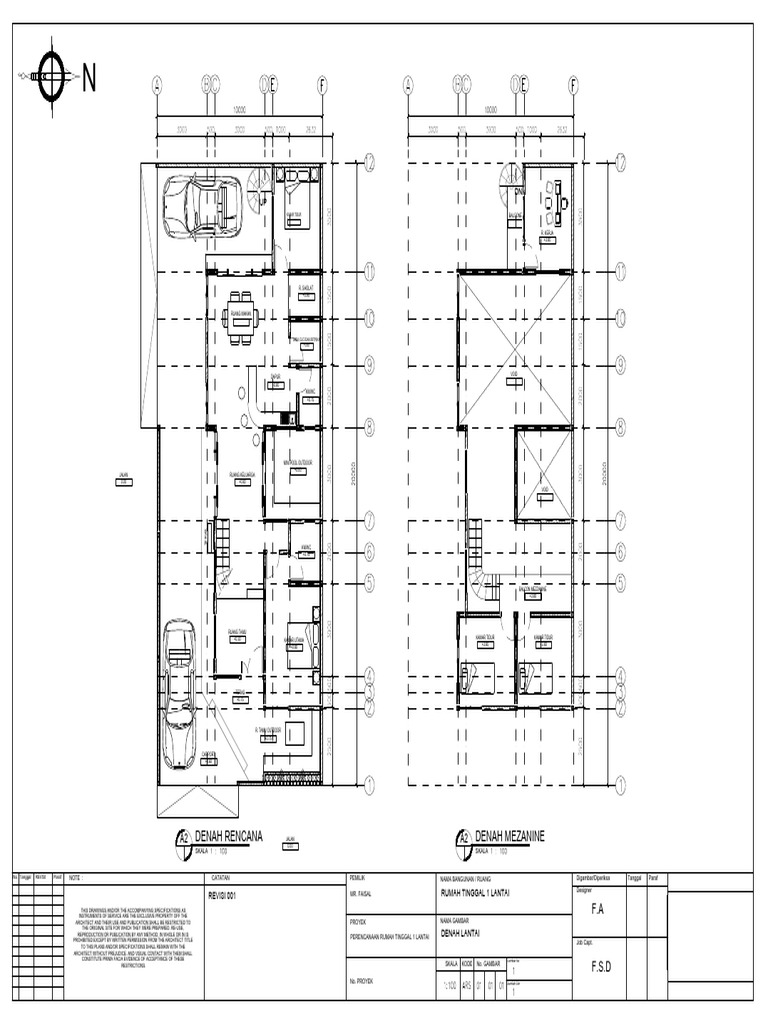 Housing Faisal Denah Lantai Rev.001 | PDF