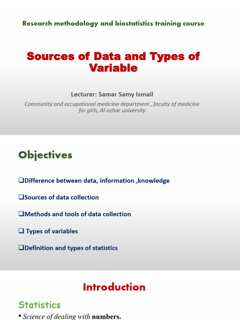 6-Data Sources and Types of Variables MAY 2025 | PDF | Hypertension ...