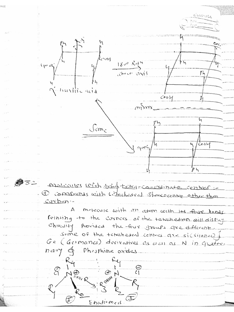 3.2 & 3.3 Stereochemistry Lecture | PDF