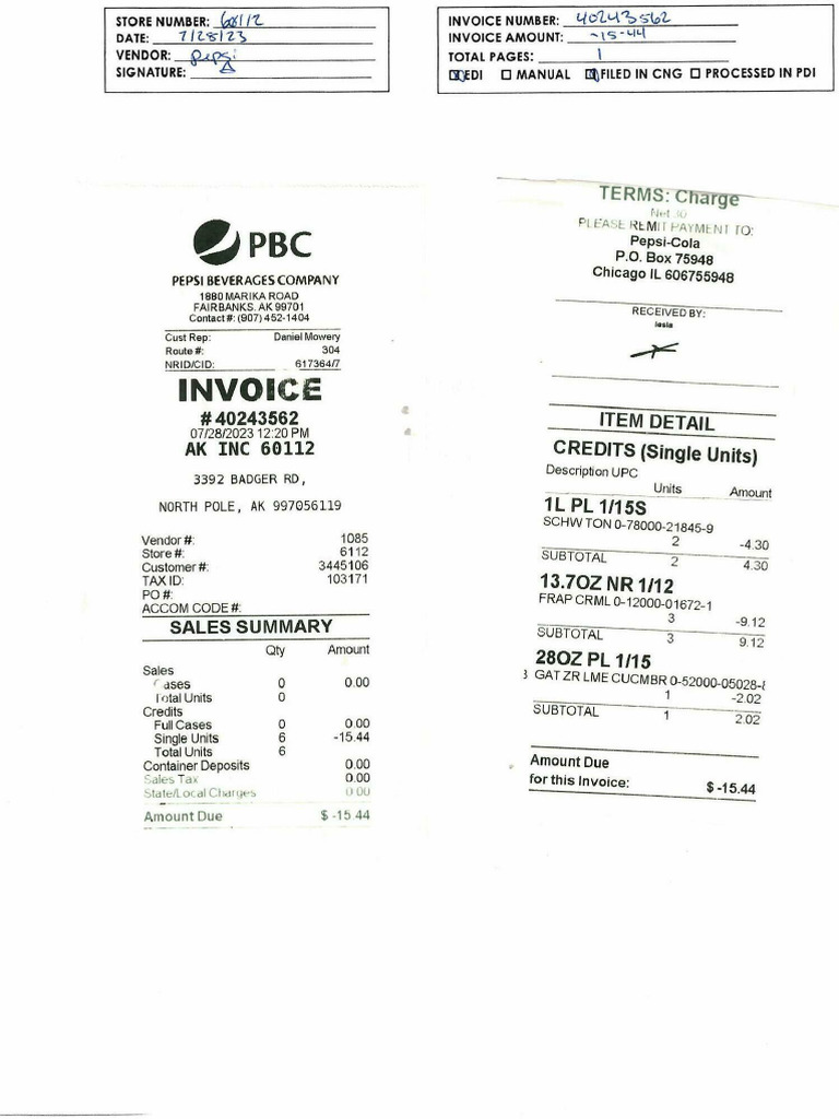 Pepsi Credit 07-28-23 - 0001 | PDF