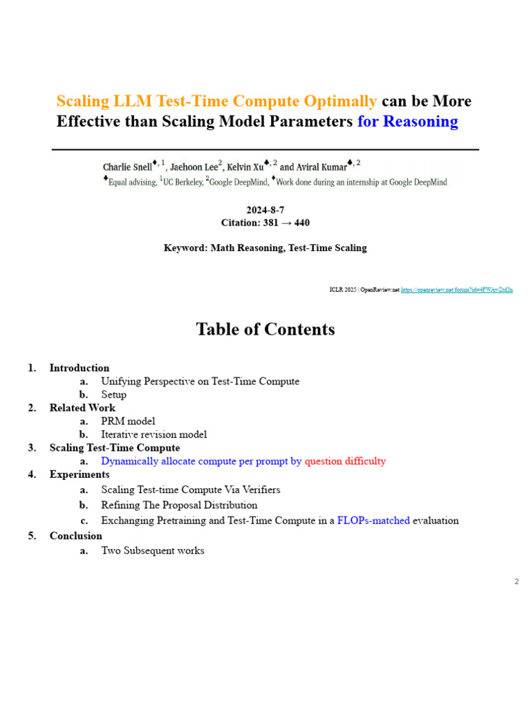 Optimizing LLM Test-Time Compute | PDF | Applied Mathematics