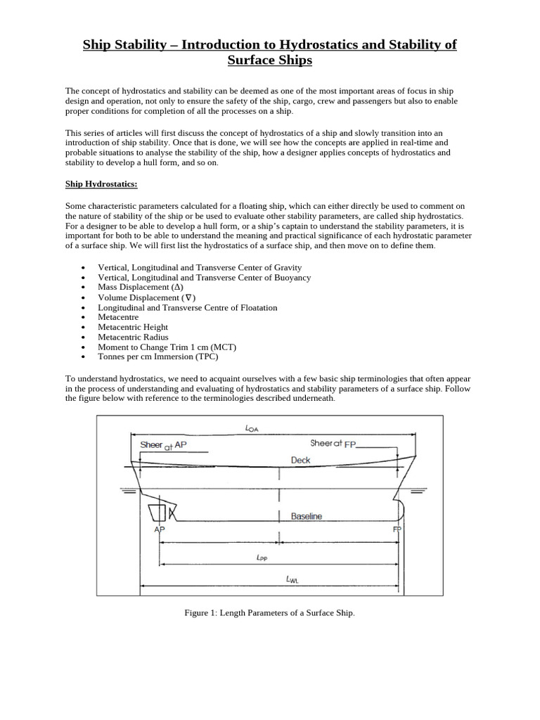 Ship Stability | PDF | Watercraft | Naval Architecture