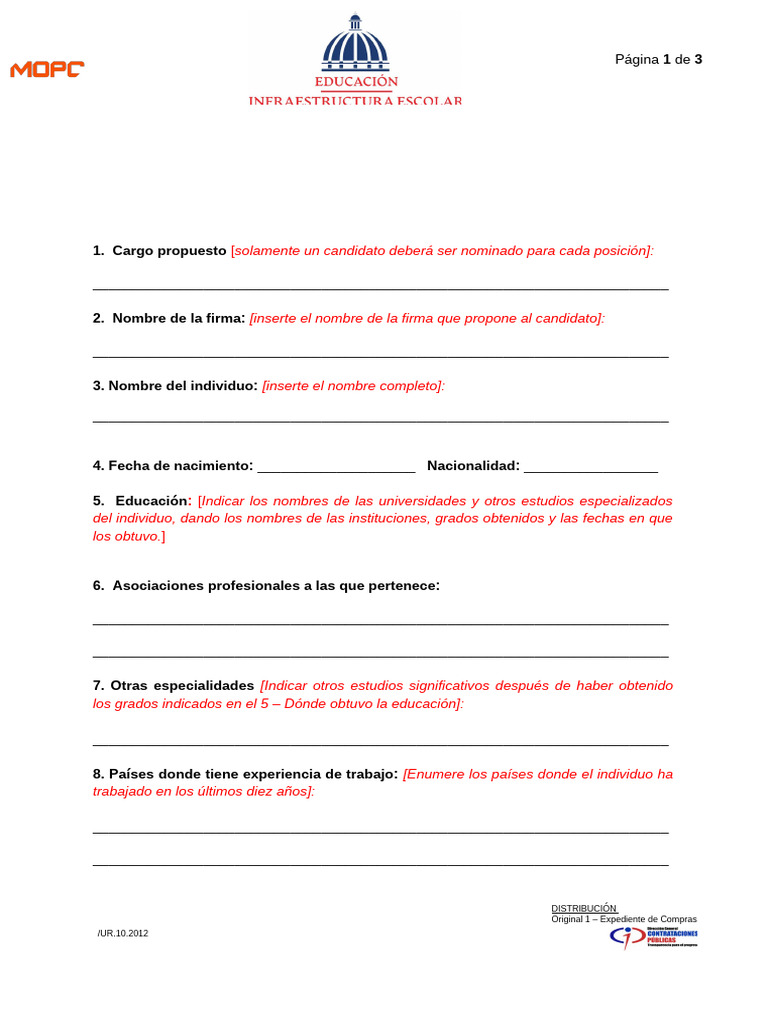 SNCC D045 Curriculo Personal | PDF