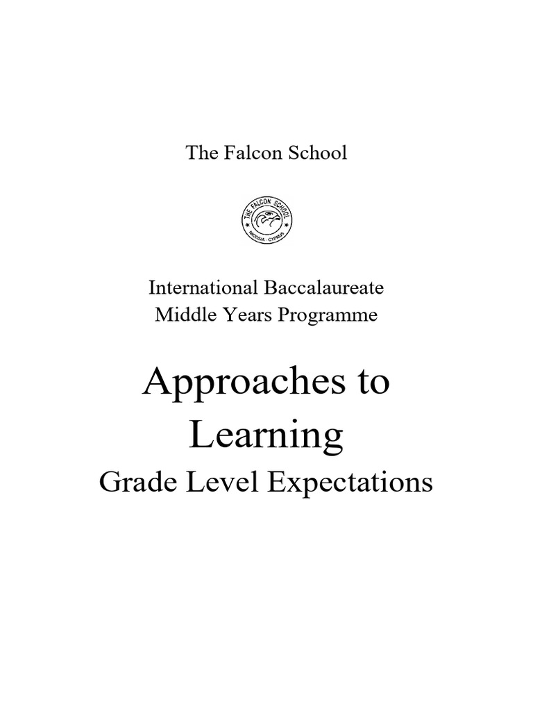 The Falcon School MYP ATL Handbook v1.5 | PDF | Communication | Learning