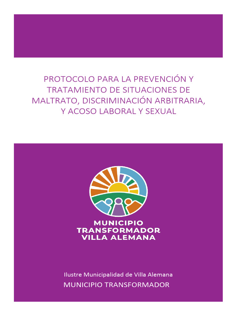 Protocolo de Prevención de Acoso y Maltrato | PDF | Acoso sexual ...