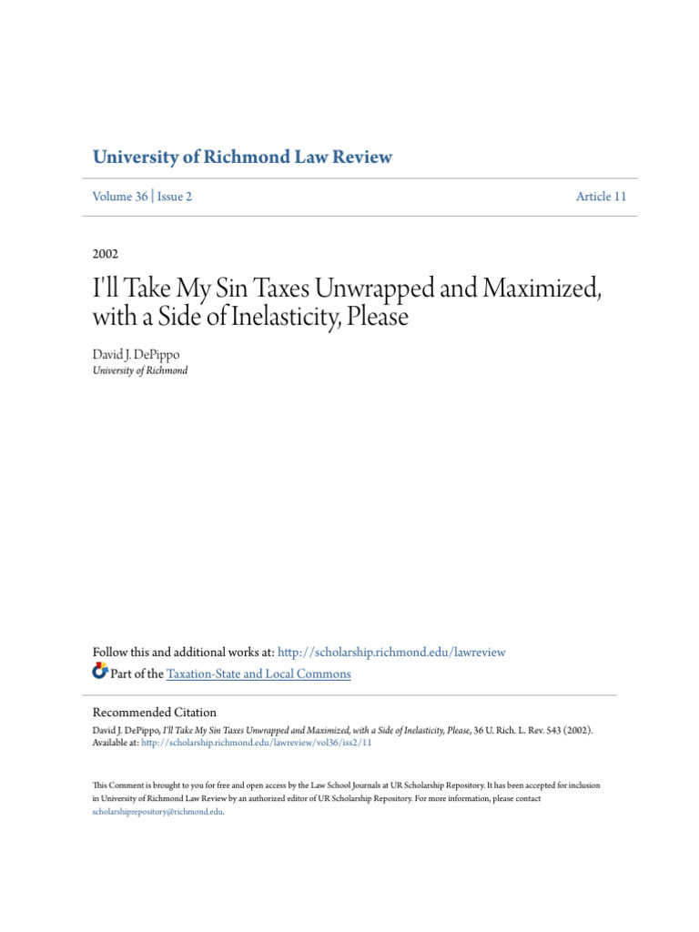 DePippo. David J - I'll Take My Sin Taxes Unwrapped and Maximized, With ...