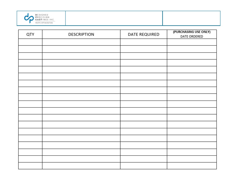 Fillable Material Requisition Form | PDF