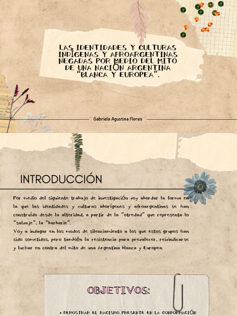 Las Identidades y Culturas Indígenas y Afroargentinas Negadas Por Medio ...
