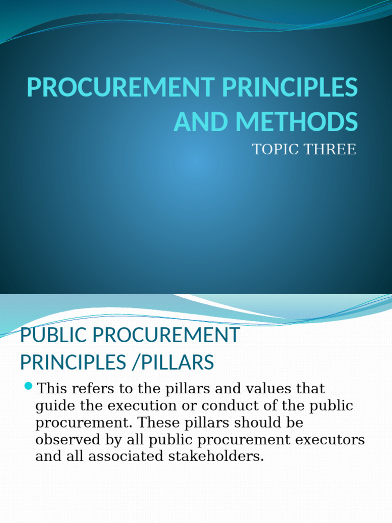 3 Procurement and Supply | PDF | Procurement | Business