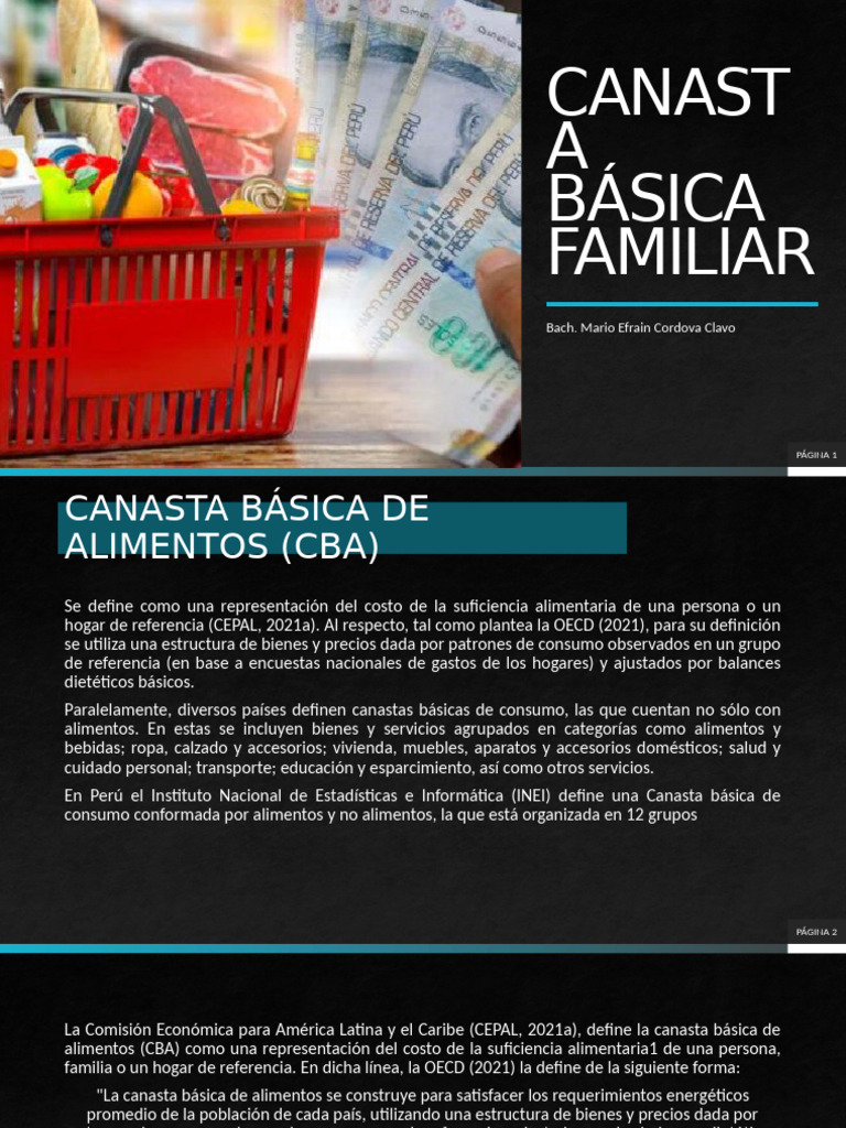 Canasta Básica Familiar | PDF | Alimentos | Dieta (Nutrición)