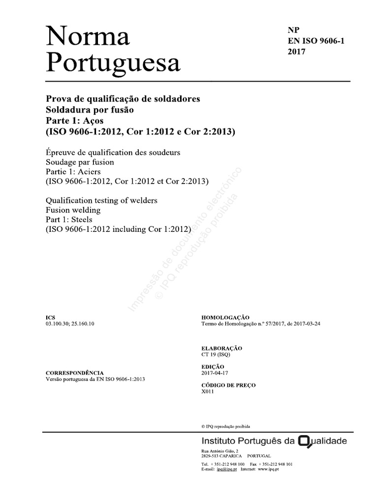 NP en Iso 9606 1 2017 | PDF
