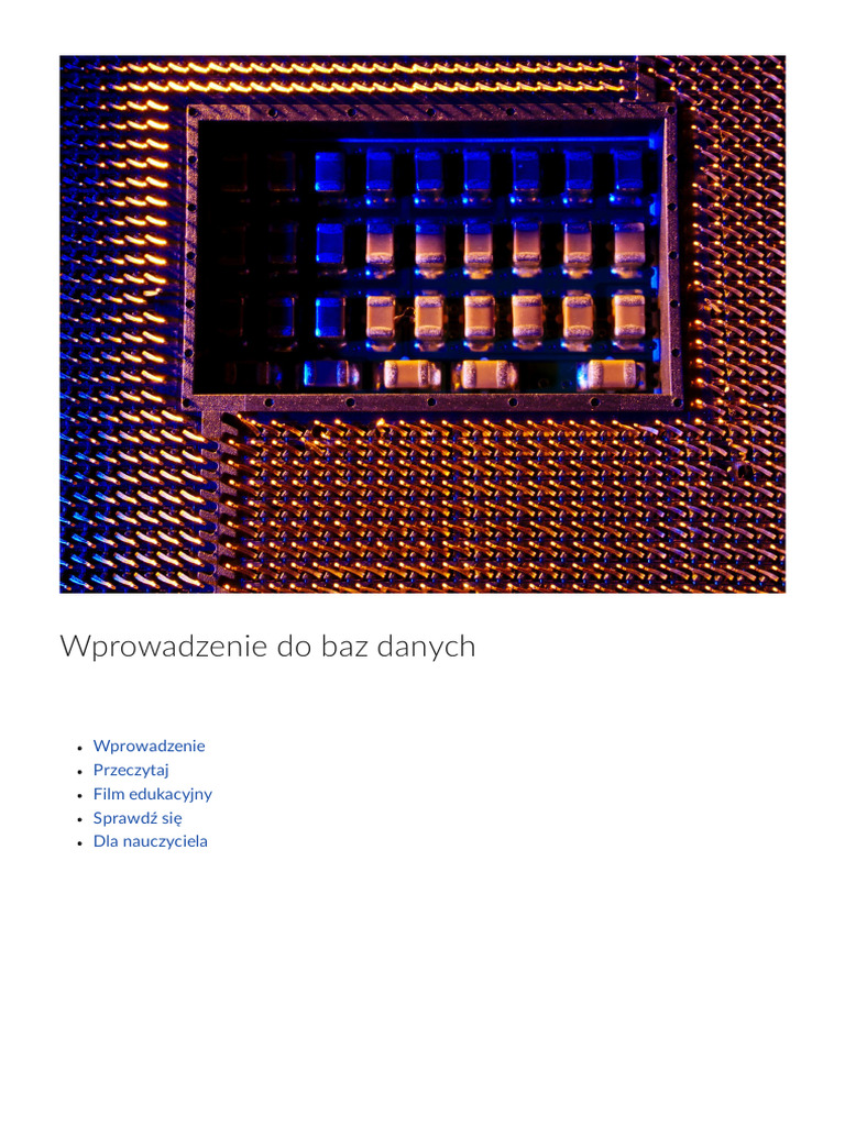 Wprowadzenie Do Baz Danych | PDF