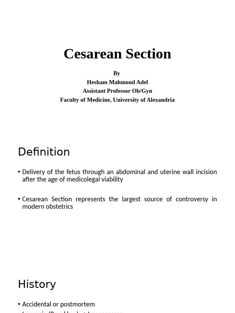 Comprehensive Guide to Cesarean Sections | PDF | Caesarean Section ...