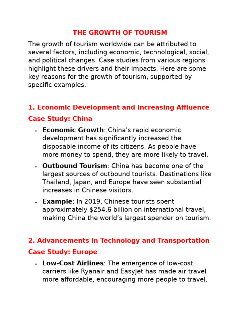 Factors Driving Global Tourism Growth | PDF | Tourism | Dubai