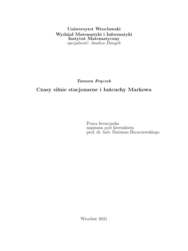 Przykładowa Praca Licencjacka | PDF