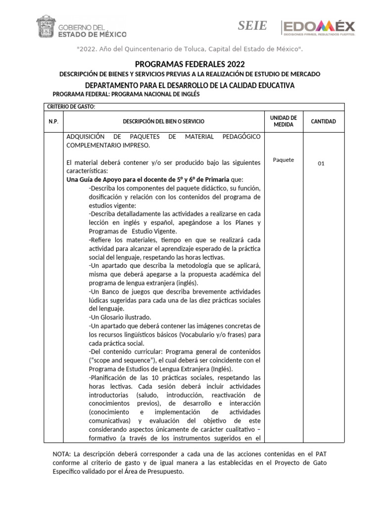 03b Material Didactico Primaria 150822 Proni 2022 Observaciones Dee 22ago22 | PDF | México ...