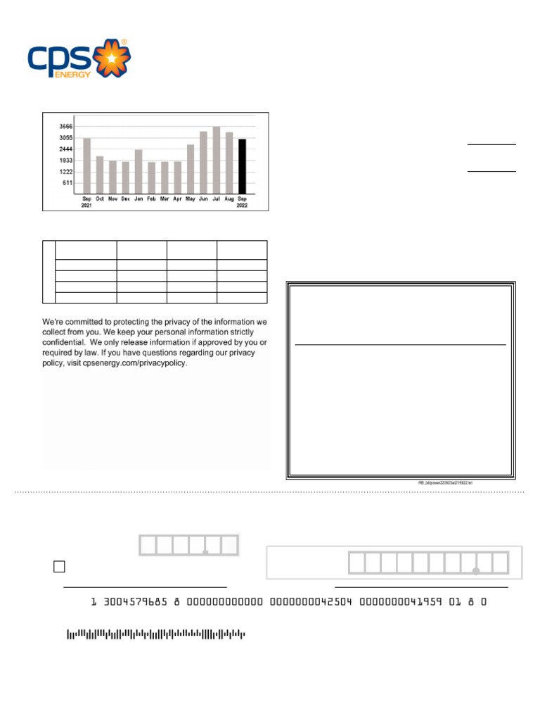 2022 CPS Energy Electric Bill Statement | PDF | Electric Power | Power (Physics)