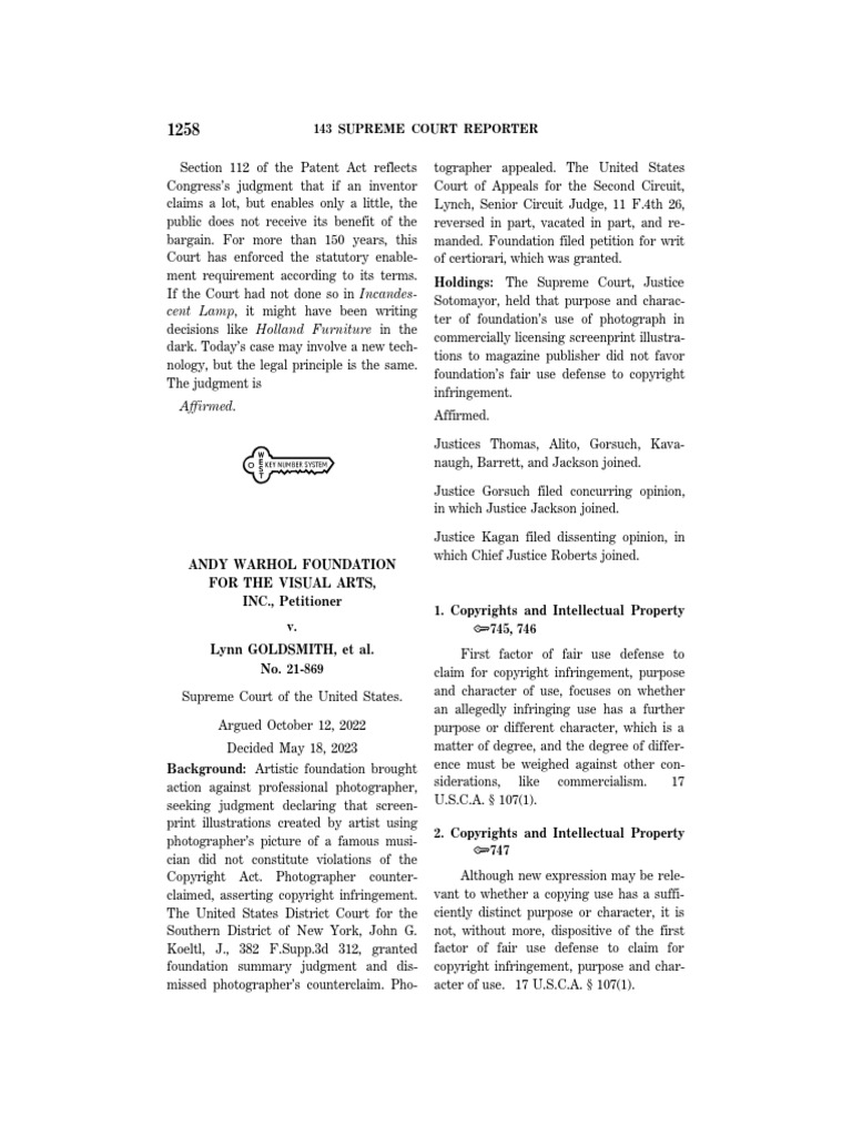 143_S.Ct._1258 | PDF | Fair Use | Copyright