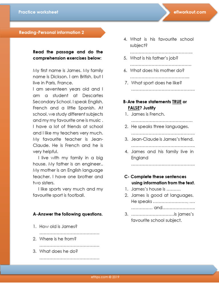 02reading Elementary2 Worksheet | PDF | Human Communication | Linguistics