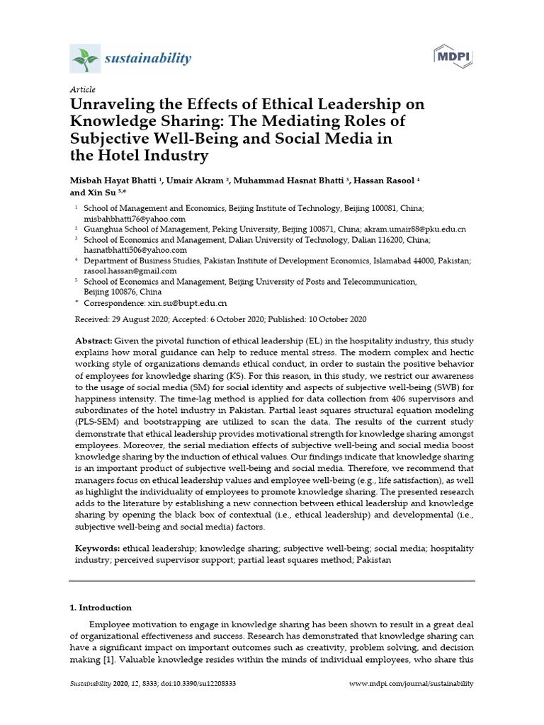 Paper 2 HEC-W (Sustainability) | PDF | Leadership | Well Being