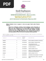 DU Final Datesheet May-June 2025 | PDF | Bachelor Of Arts | Qualifications