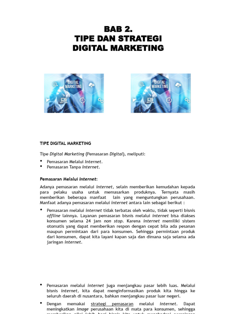 6.Tipe&Srtrategi Digimark | PDF