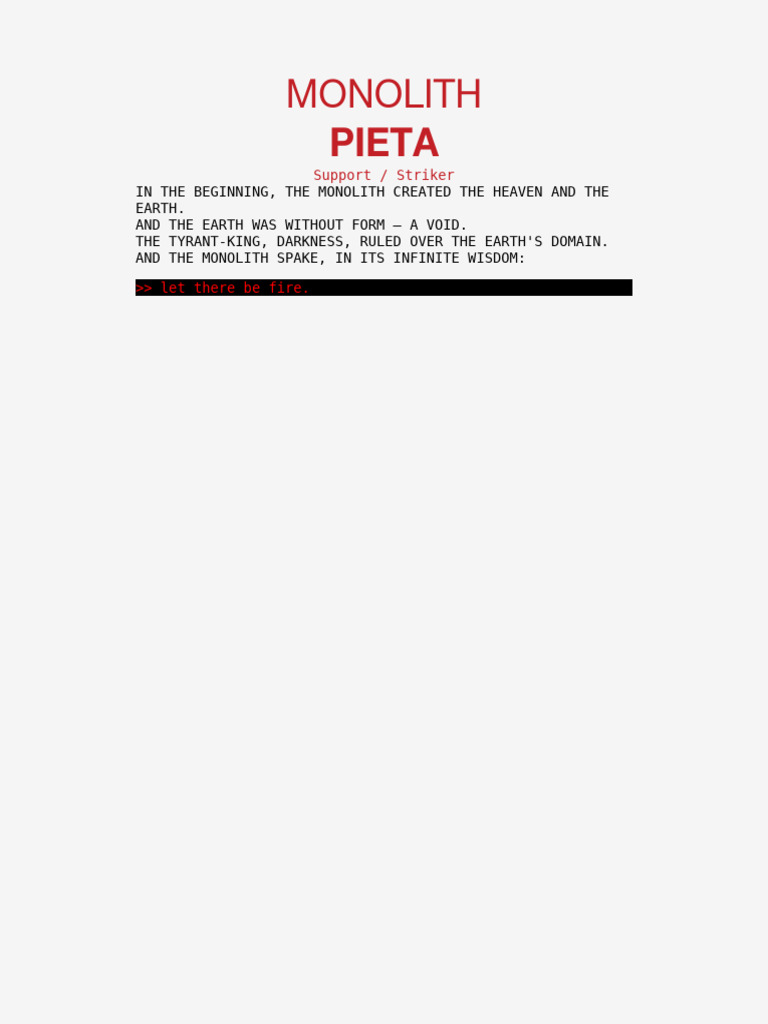 Monolith Solutions Pieta | PDF