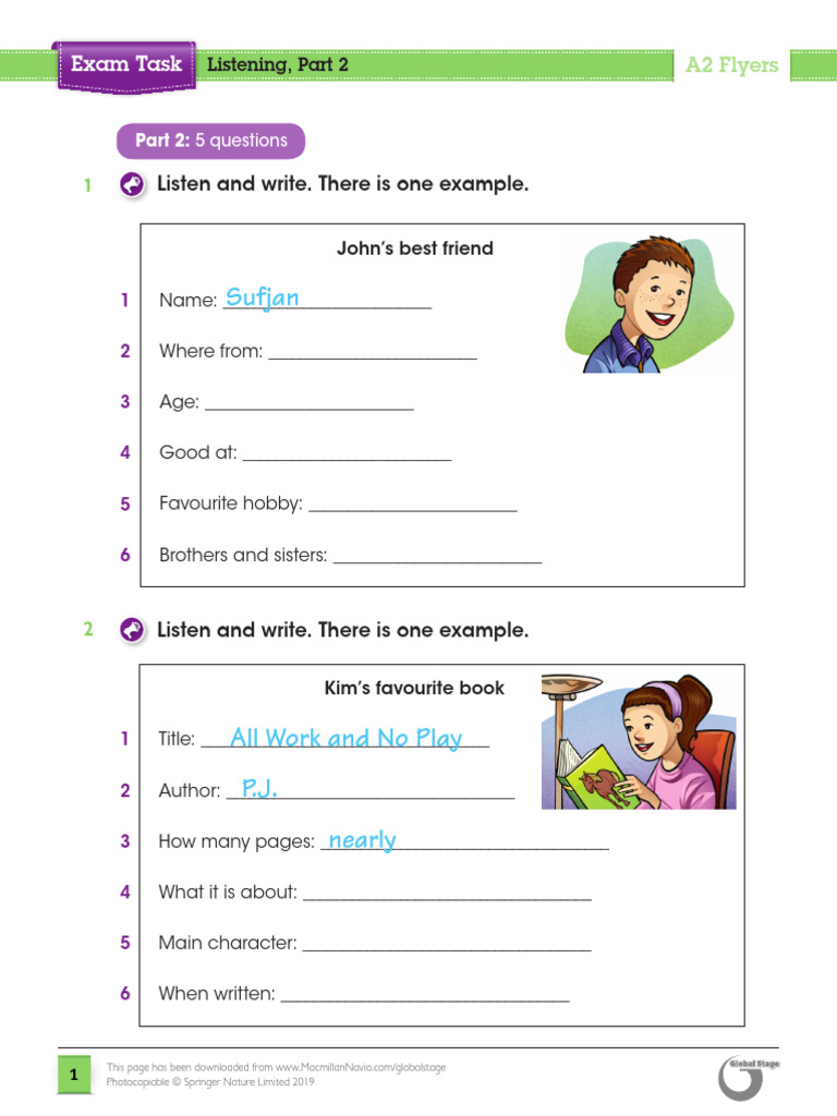 GS A2 Flyers Exam Task L Pt2 | PDF