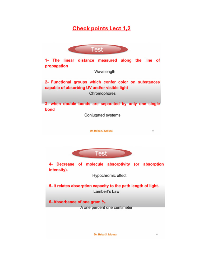 Lect 1,2 Check Points | PDF
